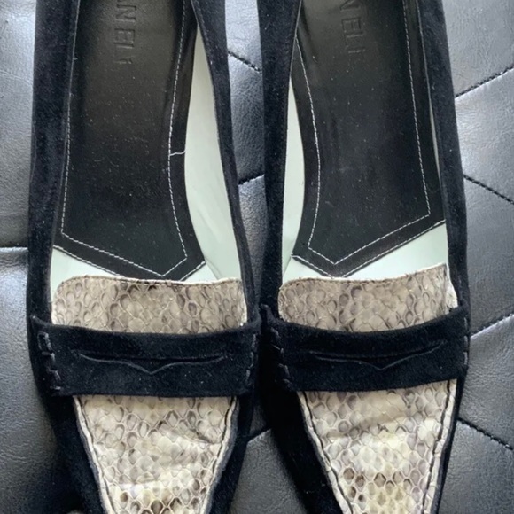 Vaneli | Shoes | Vaneli Black And Snakeskin Shoes Sz1 | Poshmark